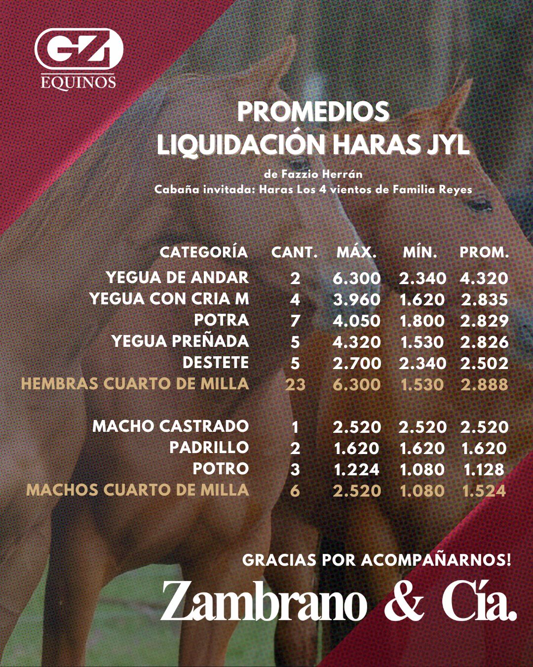 Haras J y L | Zambrano & Cía